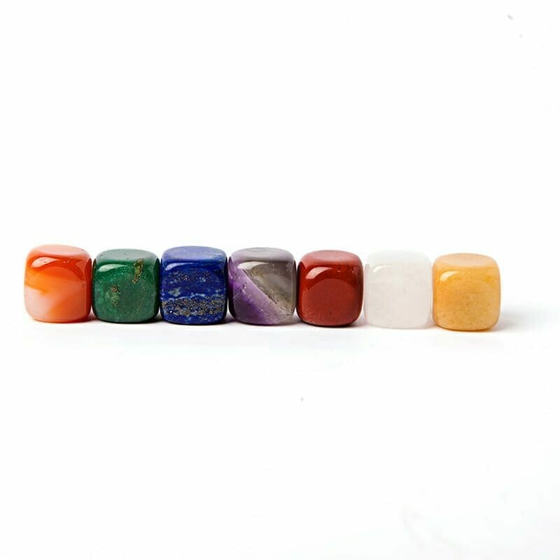 Wholesale 7 Chakra Cube Tumbled Stones Supplier | YLELY